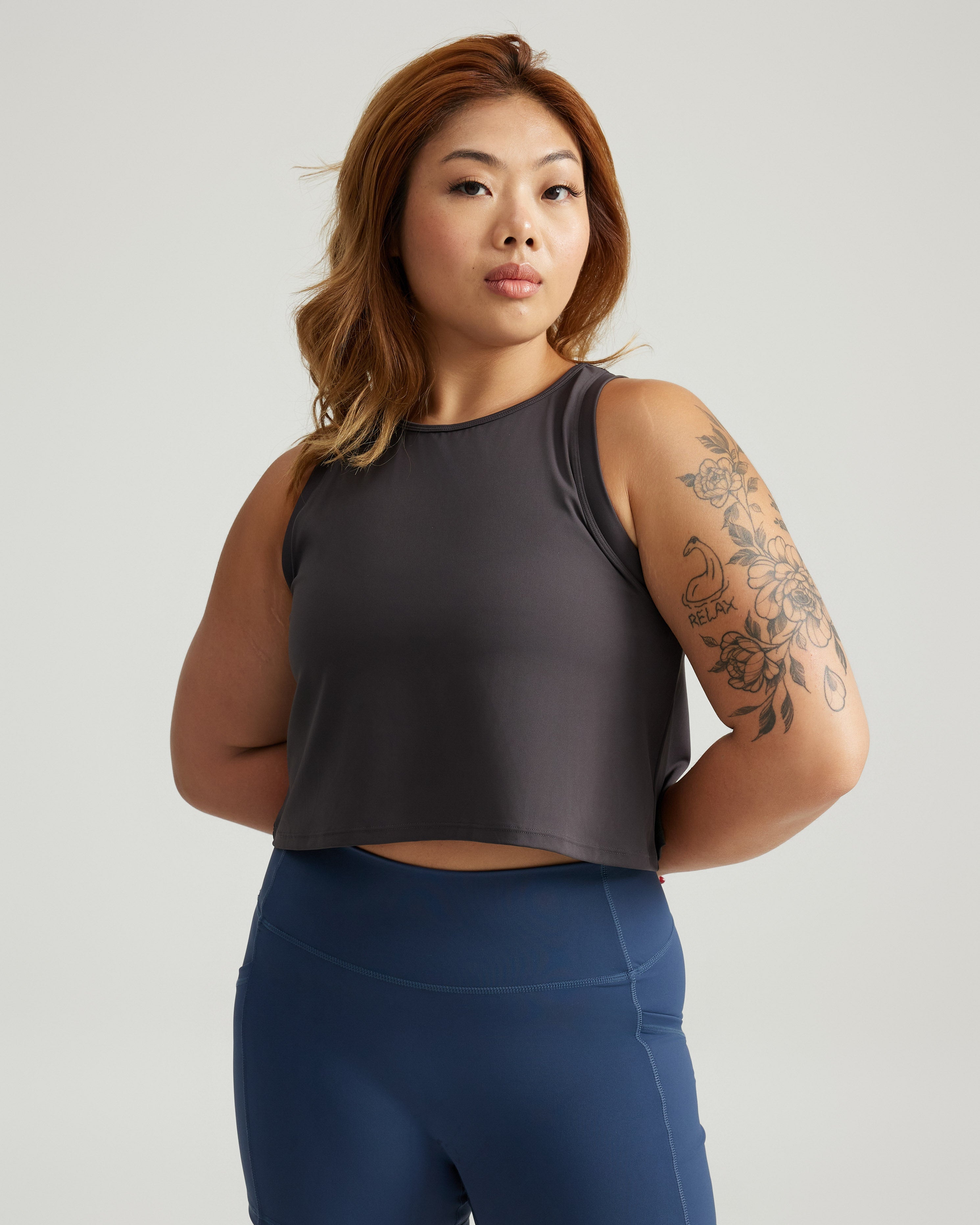 Sport Crop Top Tank in Truffle | Anya Active | Activewear Singapore
