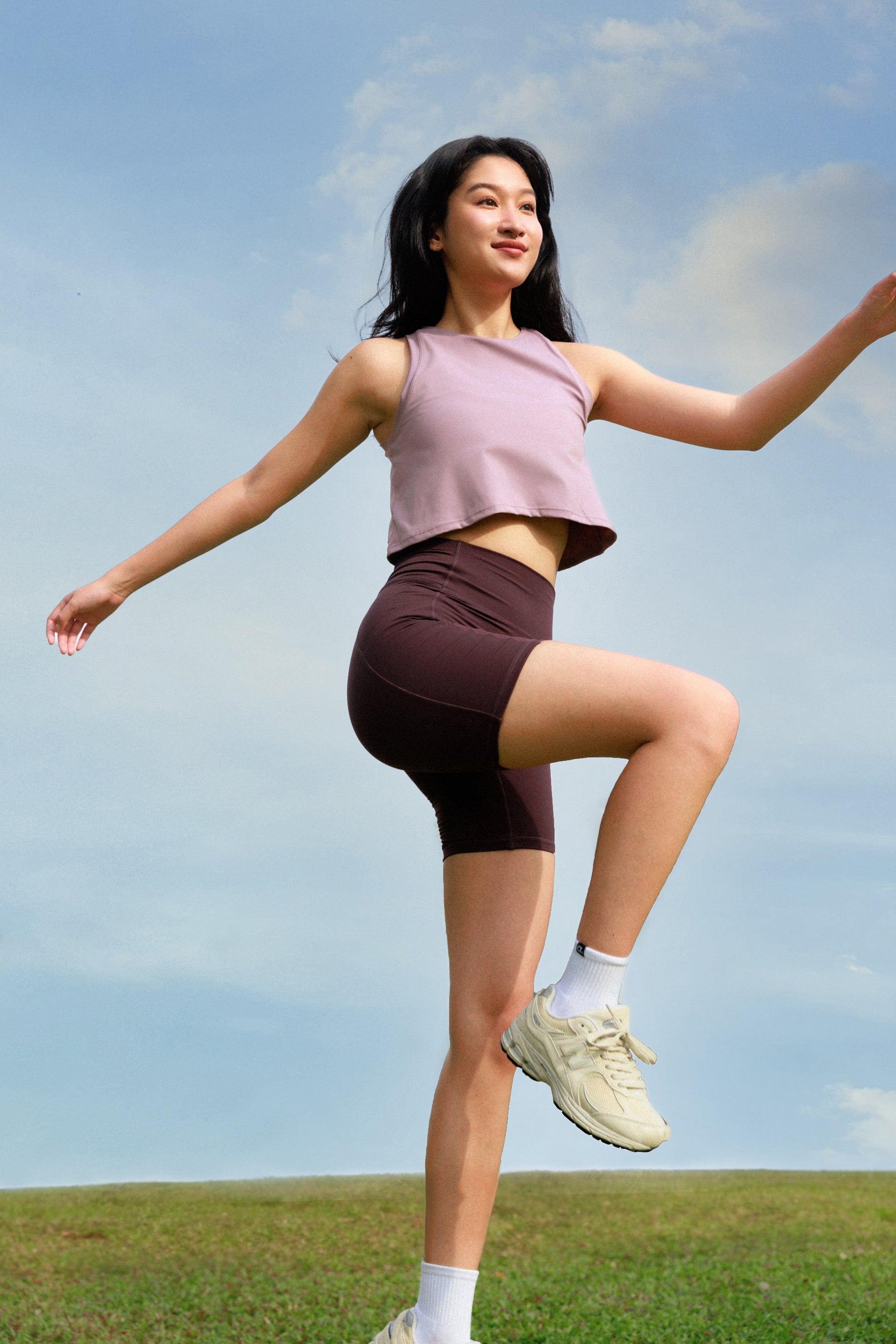 OpenAir Curve Tank in Yoghurt | Anya Active | Activewear Singapore